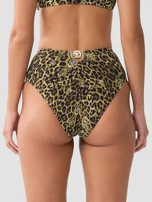 Camilla Feline Folklore Crinkle Stretch High-waisted Bikini Bottom