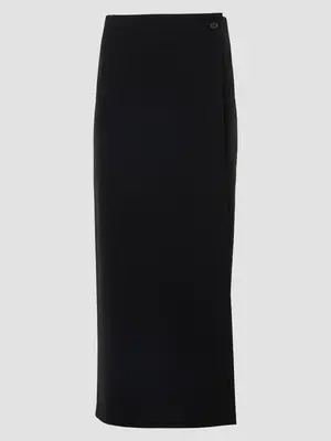 Akris Jersey Wrap Midi Skirt