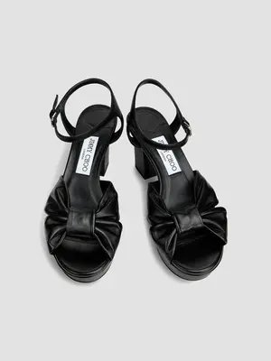 JIMMY CHOO Heloise 80mm Leather Platform Sandals