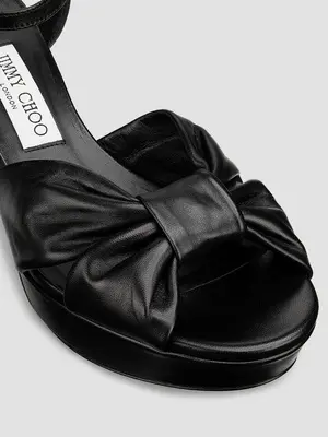 JIMMY CHOO Heloise 80mm Leather Platform Sandals