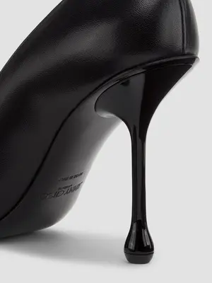 JIMMY CHOO Scarlett 95mm Bow Leather Pumps - Black