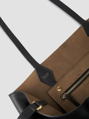 JIMMY CHOO Medium Diamond Leather Tote Bag