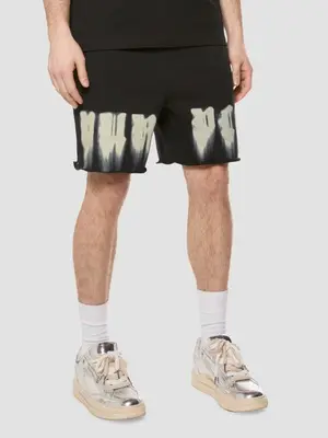 PURPLE BRAND Cotton Fleece Logo Shorts