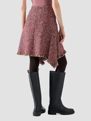 Akris Tweed Handkerchief Skirt