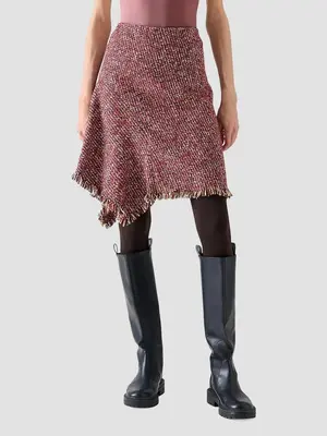Akris Tweed Handkerchief Skirt
