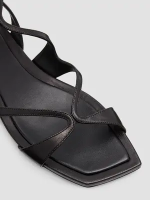 JIMMY CHOO Ayla Strappy Leather Sandals - Black