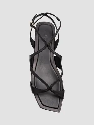 JIMMY CHOO Ayla Strappy Leather Sandals - Black
