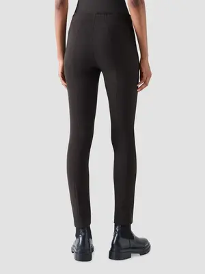Akris Fancy Mix Media Legging Pants