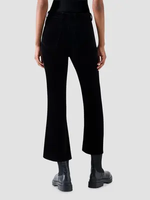 Akris Cali Stretch Velvet Bootcut Pants
