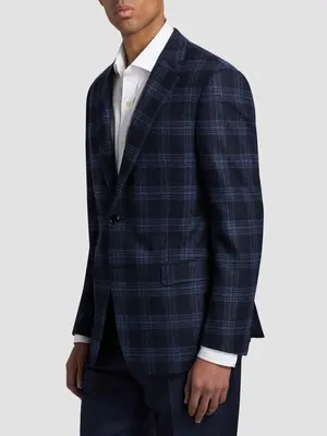 Giorgio Armani Windowpane Plaid Wool-cashmere Sport Coat