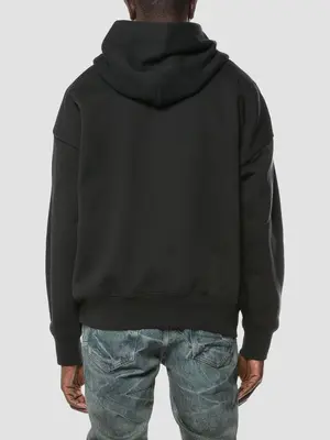 PURPLE BRAND Logo Cotton Fleece Zip-front Hoodie
