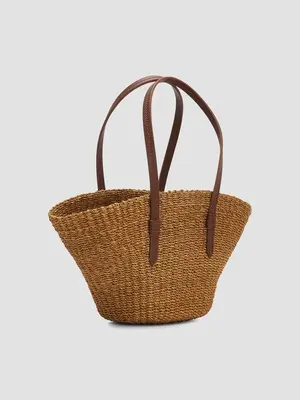 Poolside The East West Mini Straw Tote Bag