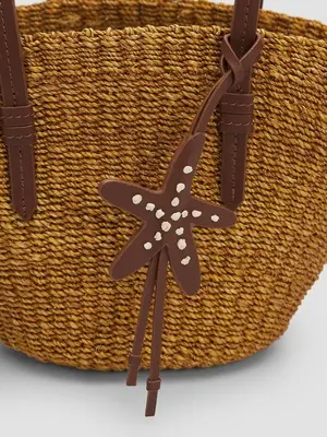 Poolside The East West Mini Straw Tote Bag
