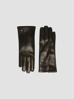 Max Mara Nappa Leather Gloves - Black