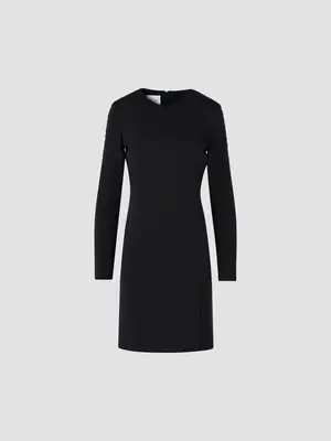 Akris Dice Pindot Embellisht Mini Dress