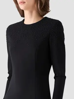 Akris Dice Pindot Embellisht Mini Dress