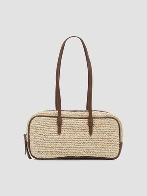 Poolside The Bowler Raffia Bag