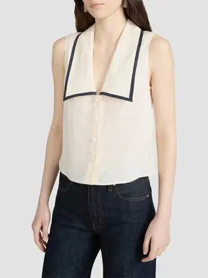 FRAME The Cabana Linen Top