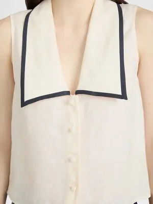 FRAME The Cabana Linen Top