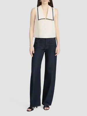 FRAME The Cabana Linen Top