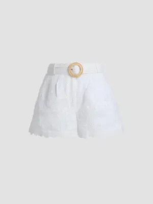 Camilla Lace Tuck Front Shorts - Multi