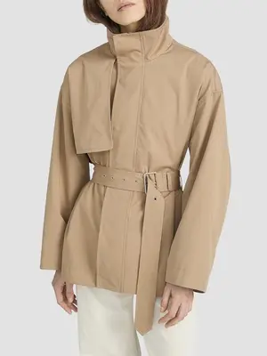 FRAME The Short Field Cotton Trench Coat