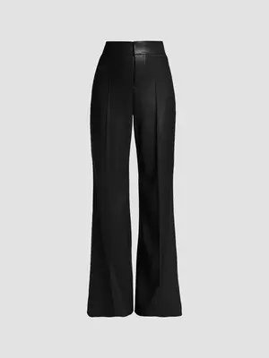Alice + Olivia Dylan Wide-leg Faux Leather Trousers - Black