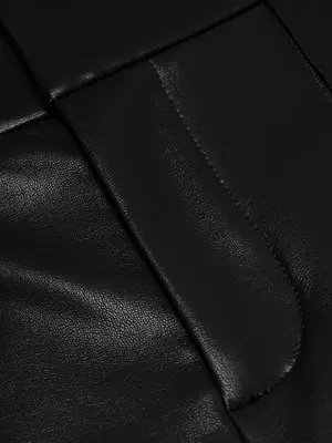 Alice + Olivia Dylan Wide-leg Faux Leather Trousers - Black