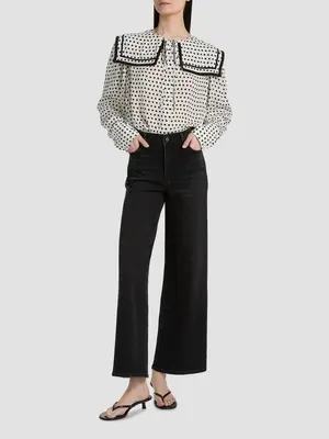 FRAME Le Slim Palazzo Ankle Jeans