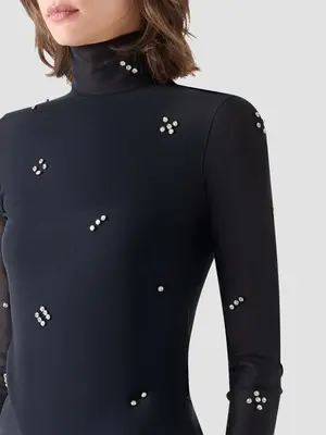 Akris Diamond Dice Dot Top