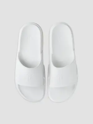 GIUSEPPE ZANOTTI Leather Platform Slide Sandals - White