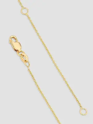 Roberto Coin Tiny Treasures Script Initial 18k Yellow Gold, Ruby & 0.24-0.34 Tcw Diamond Pendant Necklace - Initial C