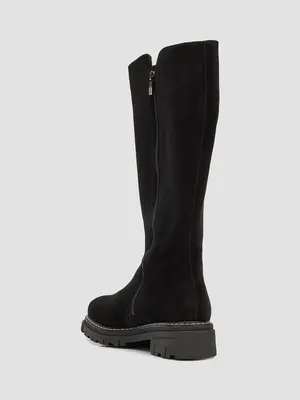 La Canadienne Dimitri Suede & Shearling Knee-high Boots