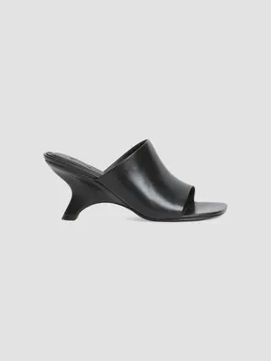 Simkhai Shadow 75mm Mule Leather Sandals - Black