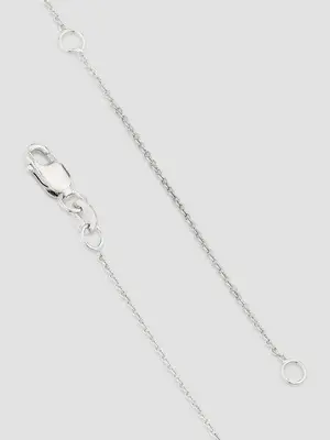 Roberto Coin Tiny Treasures Script Initial 18k White Gold, Ruby & 0.24-0.34 Tcw Diamond Pendant Necklace - Initial A