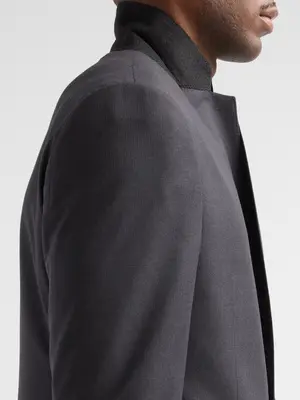 Giorgio Armani Zig-zag Textured Wool Suit