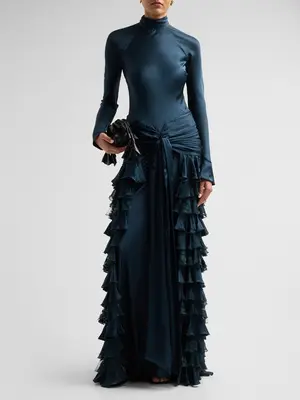 Zimmermann Valiant Silk Ruffle Maxi Dress