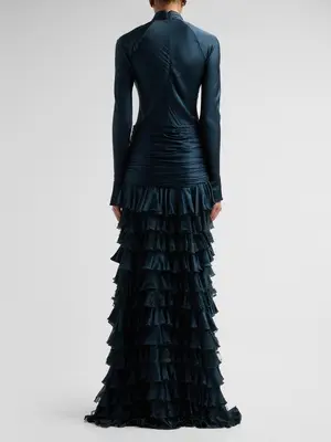 Zimmermann Valiant Silk Ruffle Maxi Dress