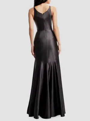 Dress The Population Shirley Seamed Satin Gown