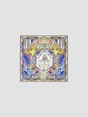 Camilla Large Embellished Printed Silk Square Scarf - Espana Nirvana