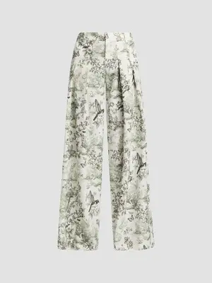 Alice + Olivia Blaire Printed Linen-blend Wide-leg Pants - Daybreak