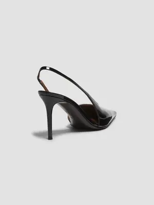 GIUSEPPE ZANOTTI Vernice Vague 85mm Patent Leather Slingback Pumps - Black