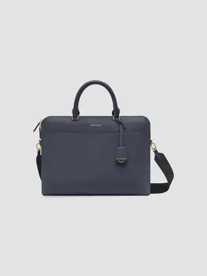 MAISON DE SABRE Leather Laptop Bag - Graphite Grey
