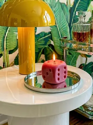 DAVIE OCHO CANDLE CO Shake The Dice Candle - Pink