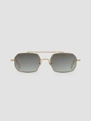 AHLEM Clovis 52mm Rectangular Sunglasses - Champagne