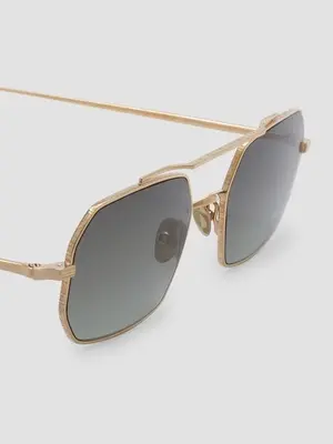 AHLEM Clovis 52mm Rectangular Sunglasses - Champagne