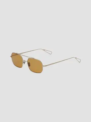 AHLEM Clovis 52mm Rectangular Sunglasses - Grey Gold