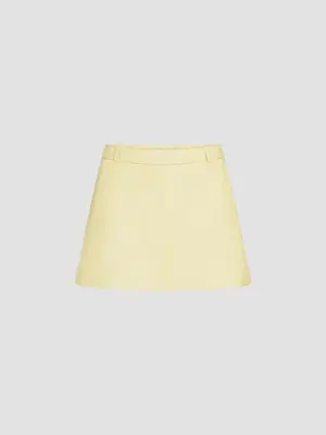 FRAME A-line Leather Miniskirt