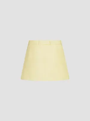 FRAME A-line Leather Miniskirt