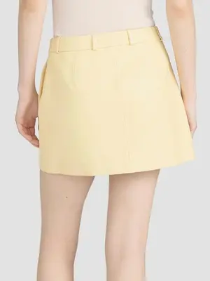 FRAME A-line Leather Miniskirt